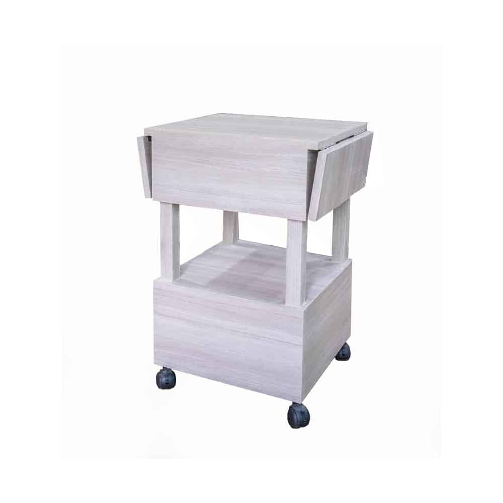 Timber Trolley on Wheel 3 Layers with 2 Drawers (TR3) - Thai Therapy